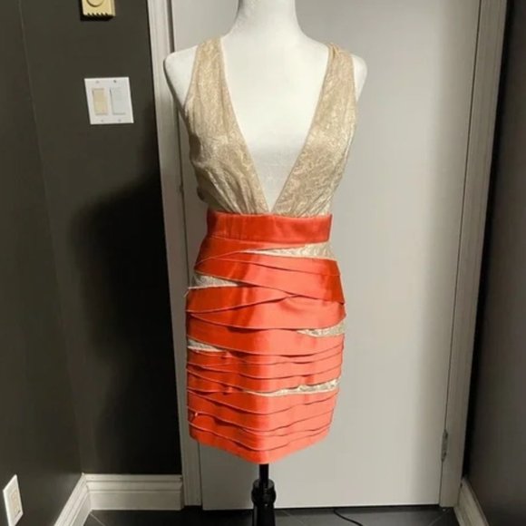 bebe | Dresses | Bebe Halter Backless Bodycon Cocktail Dress Small ...